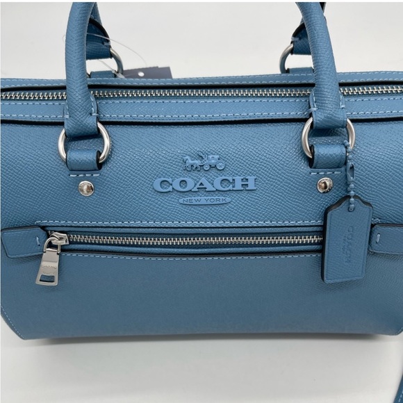 Coach | Bags | Coach Rowan Satchel Crossbody Bag Pacific Blue | Poshmark